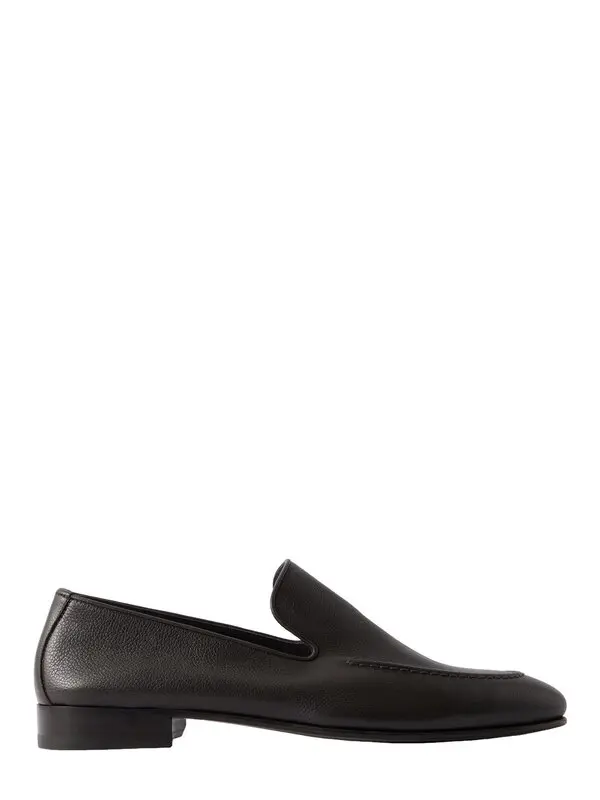 Manolo Blahnik Truro Full-grain Leather Loafers - Brown