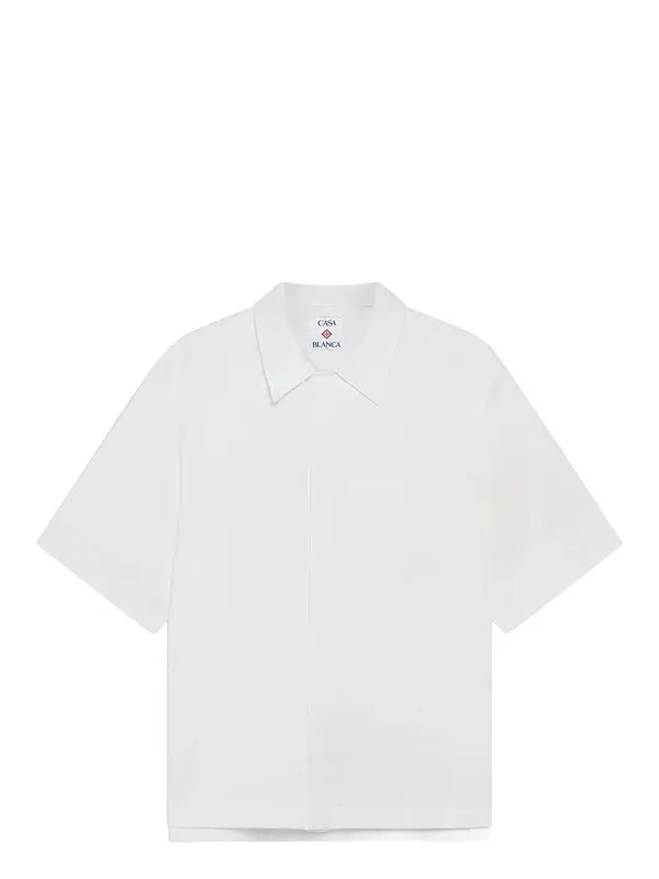 Casablanca Monogram Short Sleeve Shirt - White