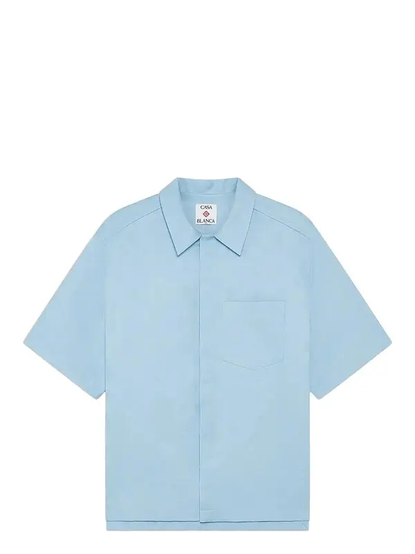 Casablanca Monogram Short Sleeve Shirt - Light Blue