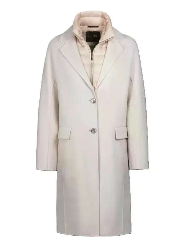 MOORER Cassie Layered Coat - Neutrals