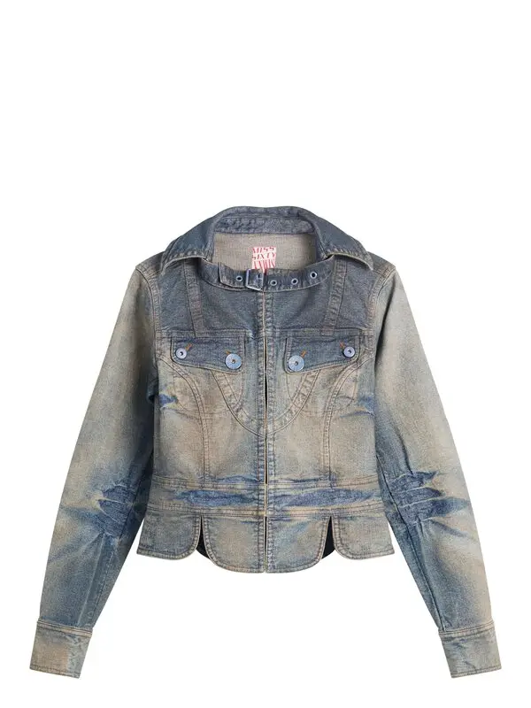 Miss Sixty Knwls X Denim Jacket - Petrol Blue