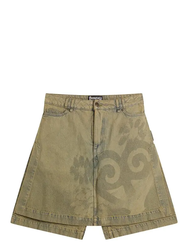 PAOLINA RUSSO Denim Skort - Sand