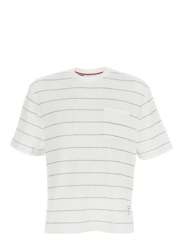 Thom Browne Striped Crew Neck T-shirt - White