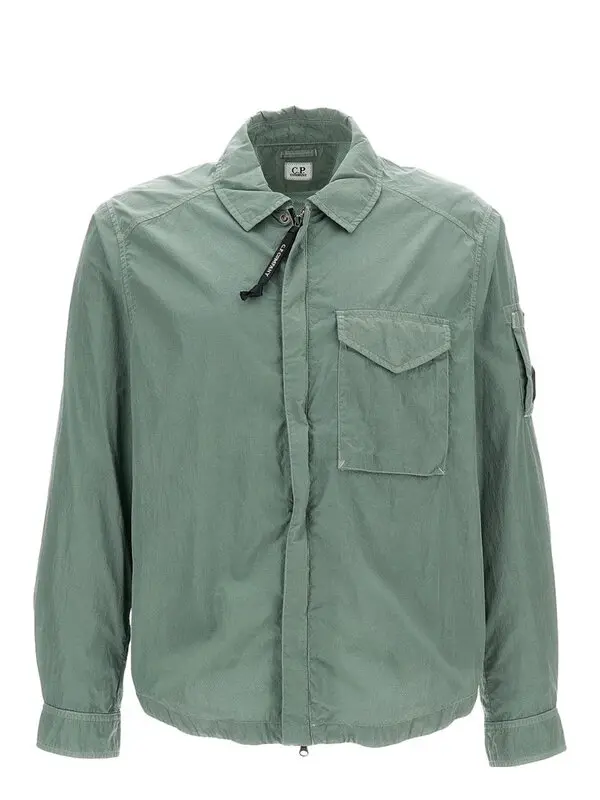 C.P. COMPANY Giacca Camicia Chrome-r Zipped Lens - Verde