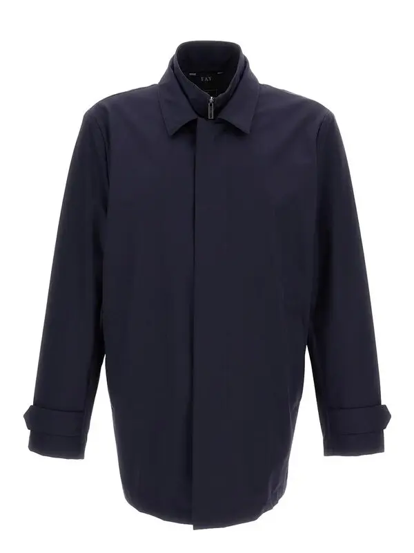 FAY Morning Jersey Stretch Blazer - Blue
