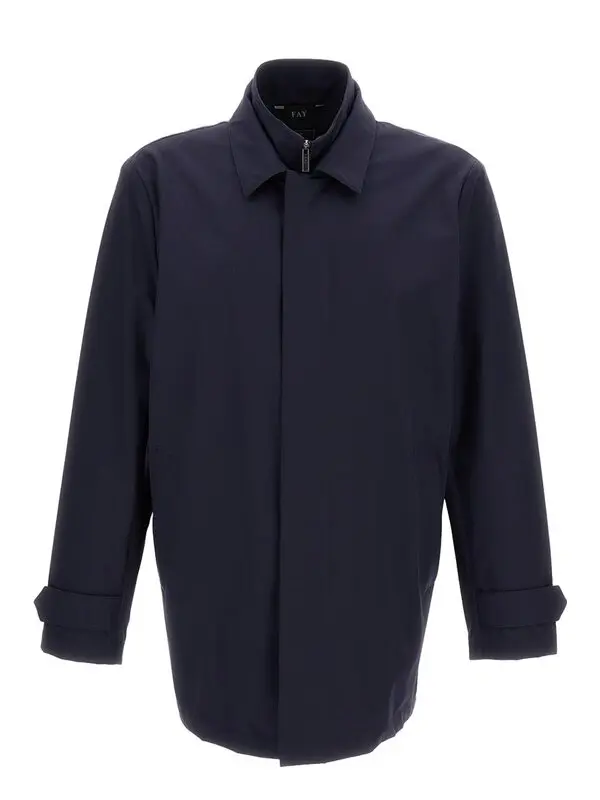 FAY Morning Jersey Stretch Blazer - Blue