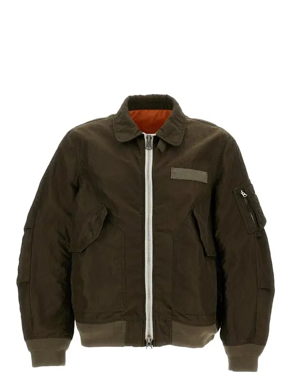 Sacai Nylon Twill Jacket - Green