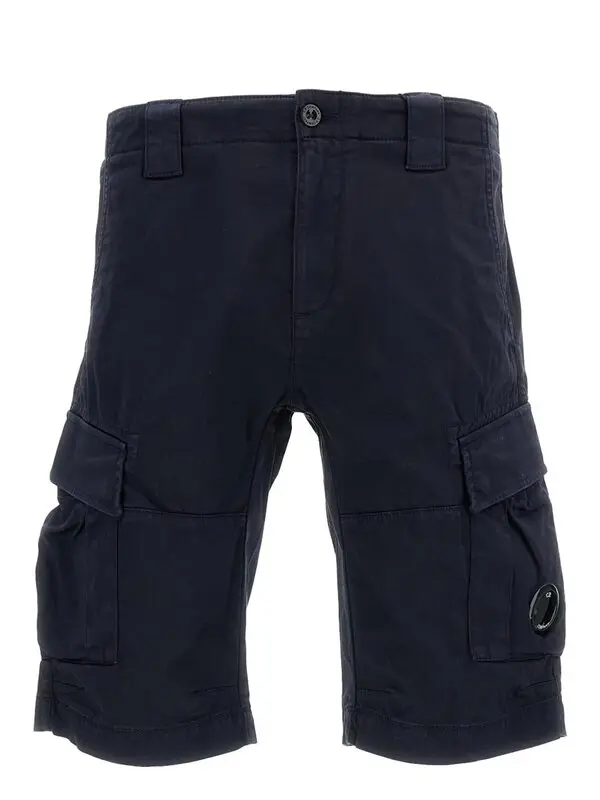 C.P. COMPANY Stretch Cotton Cargo Bermuda - Blue