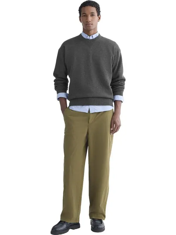 Everlane Baggy Cotton Twill Chino Pants - Olive