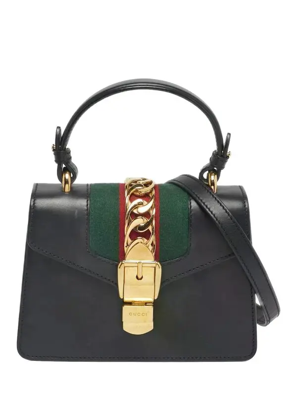 Gucci Mini Sylvie Web-detail Tote Bag - Black