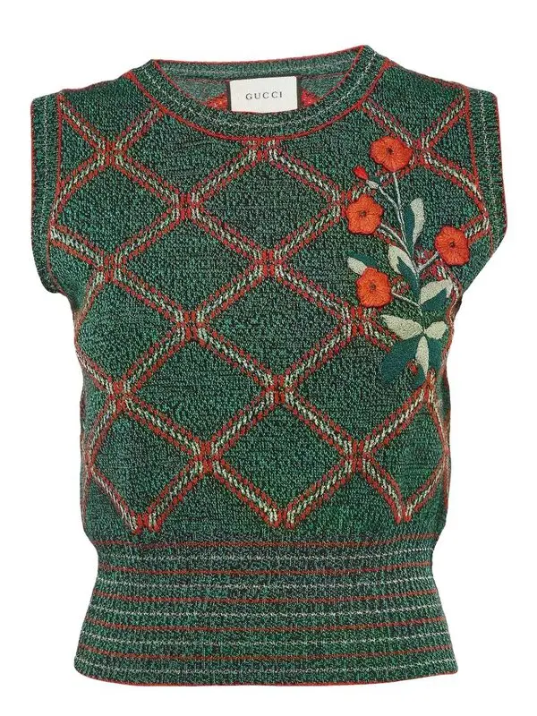 Gucci Embroidered Vest - Green