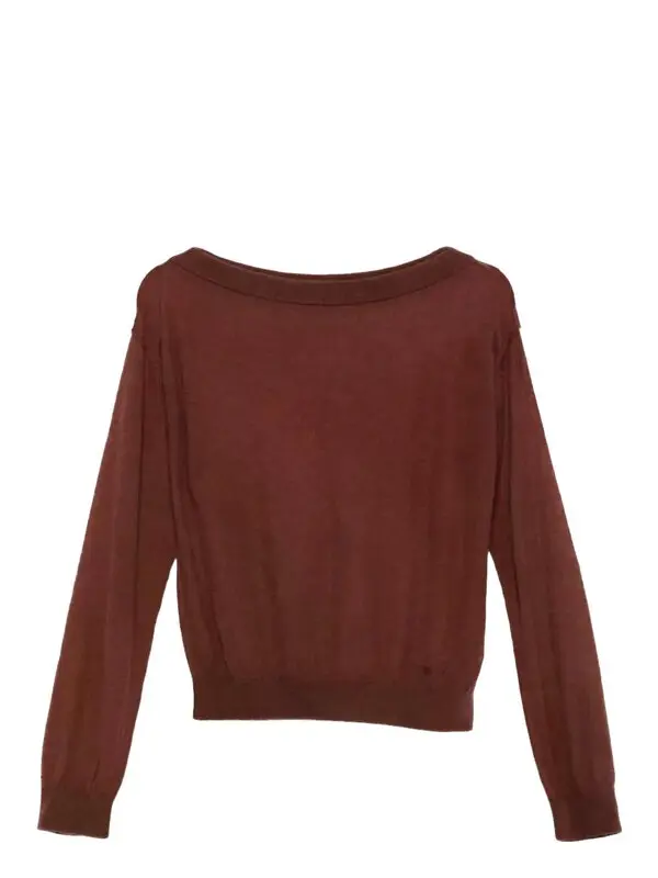 Patrizia Pepe Long-sleeve Sweater - Brown