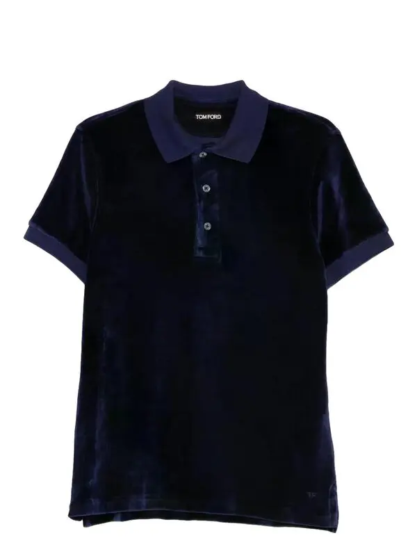 TOM FORD Short-sleeve Polo Shirt - Blue