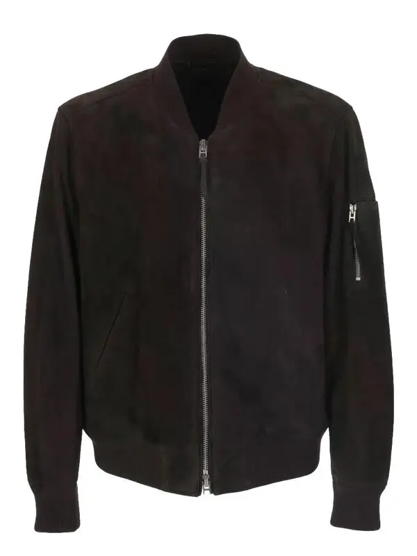 TOM FORD Suede Bomber Jacket - Brown