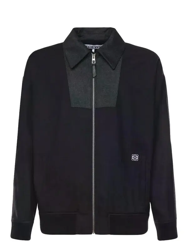 Loewe Zip-up Bomber Jacket - Black