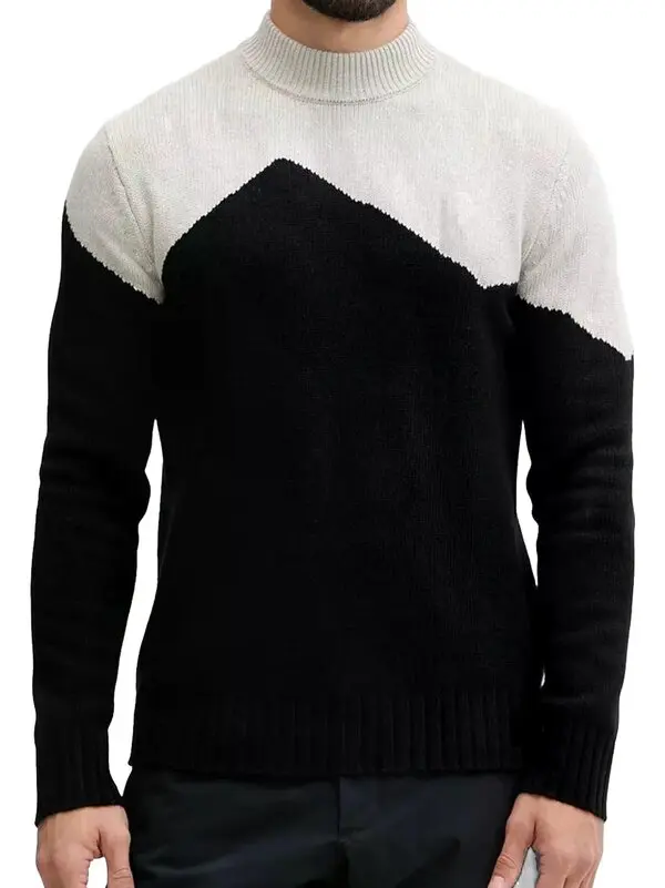 Emporio Armani Colour Block Pullover - Black