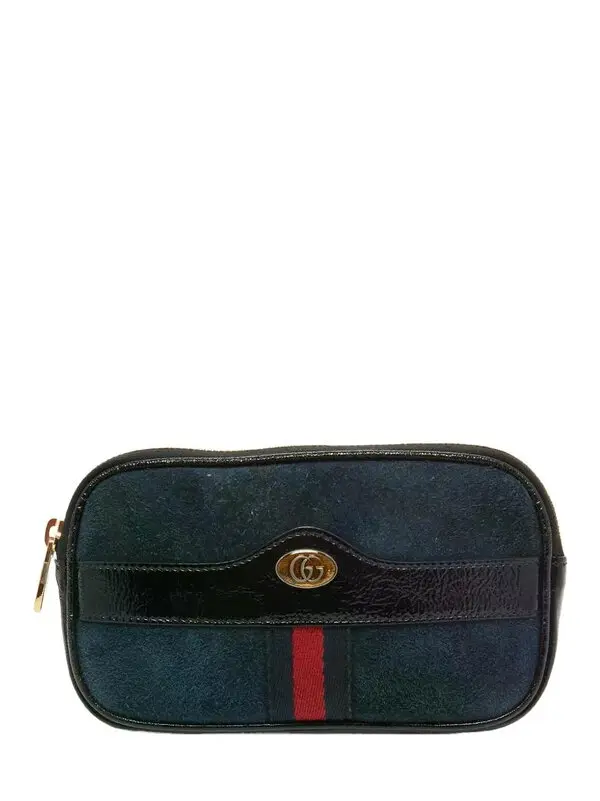 Gucci Ophidia Suede Belt Bag - Blue