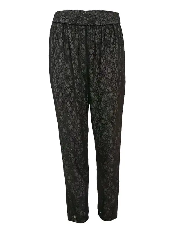 Alice + Olivia Floral-lace Trousers - Black