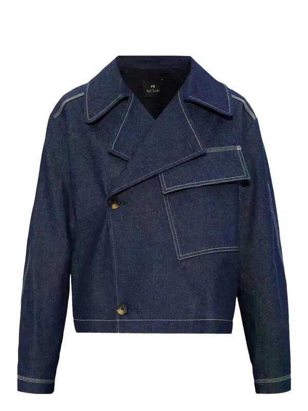 Paul Smith Buttoned Cotton Jacket - Blue