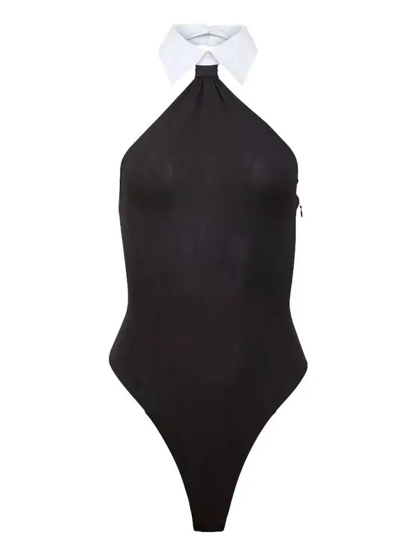 Fleur Du Mal Hannah Collar Bodysuit - Black