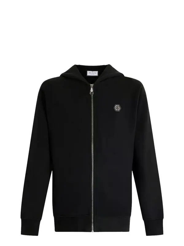 Philipp Plein Zip Basic Hoodie - Black