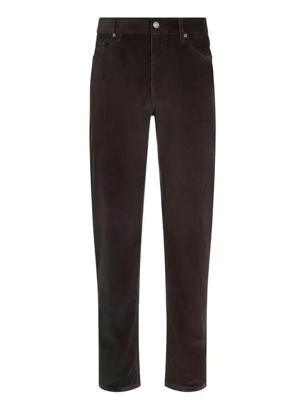 Zegna Roccia Straight-leg Corduroy Jeans - Brown