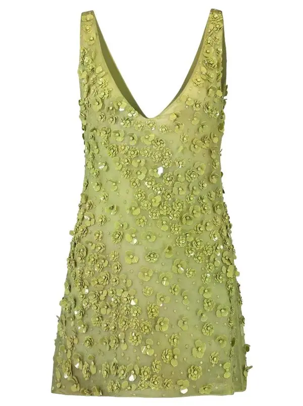 Cult Gaia Sapphira Sequin-embellished Mini Dress - Green