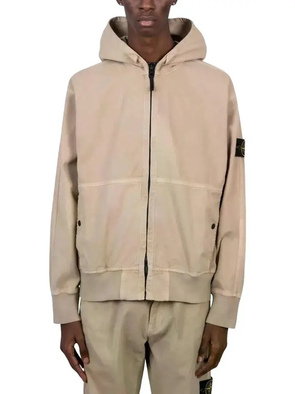 Stone Island Logo-detail Hoodie - Neutrals