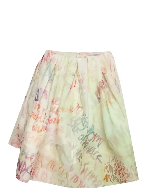Zimmermann Logo-print Mini Skirt - Neutrals