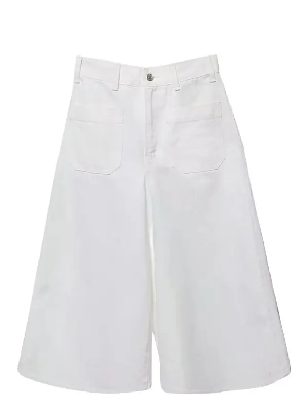 Celine Denim Bermuda Shorts - White