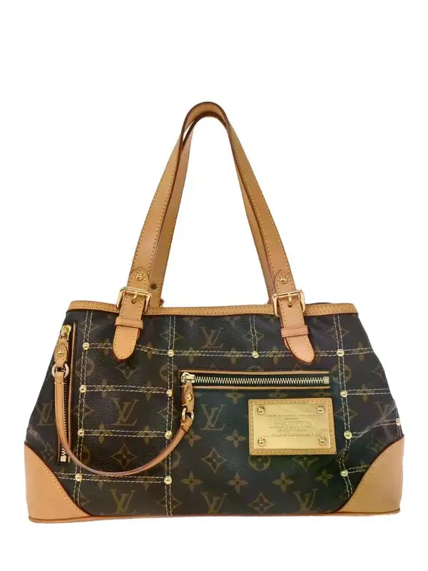 LOUIS VUITTON 2007 Monogram Riveting Tote Bag - Brown