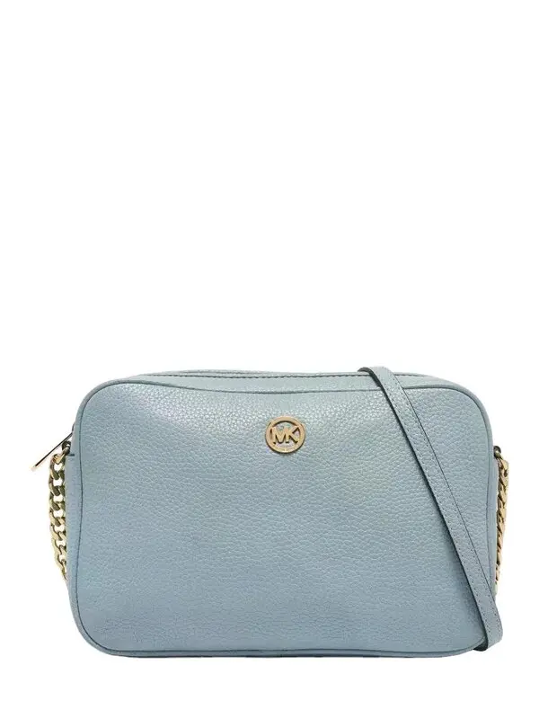 Michael Kors Logo-plaque Leather Cross Body Bag - Blue