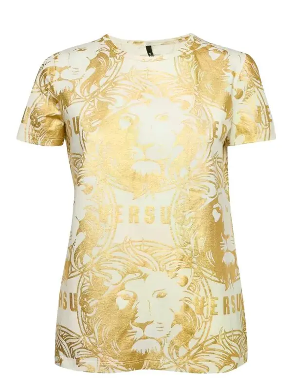 VERSUS Lion-print Cotton T-shirt - White