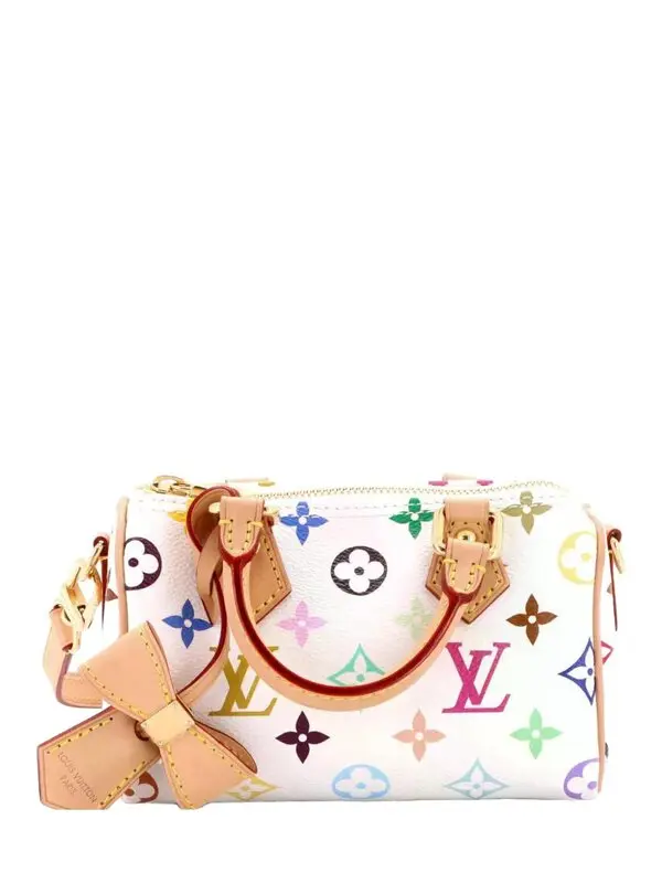 LOUIS VUITTON X Takashi Murakami Speedy Bandouliere Nm Nano Satchel - White