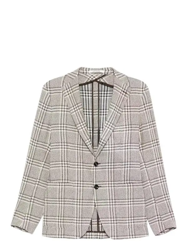 Tagliatore Plaid-pattern Single-breasted Blazer - Neutrals