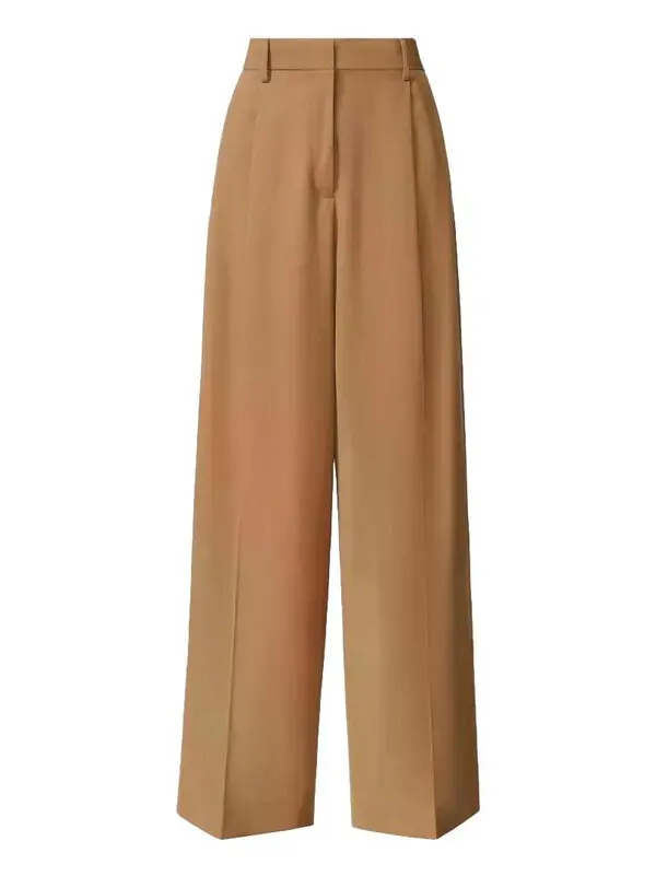 Fabiana Filippi Pleated Wide Leg Trousers - Brown