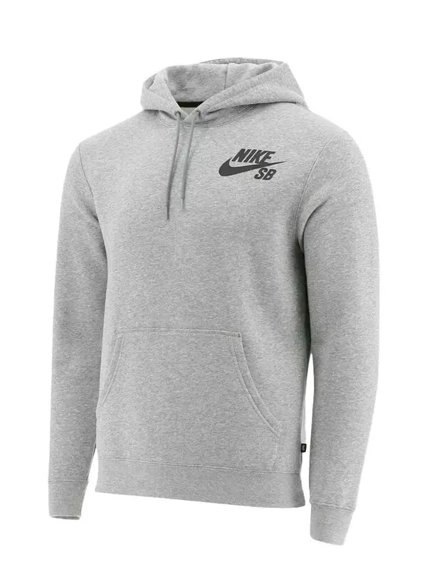 Nike Sb Logo-detail Hoodie - Grey