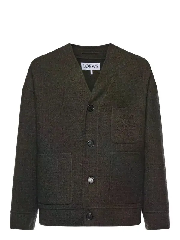 Loewe Button-fastening Cardigan - Brown