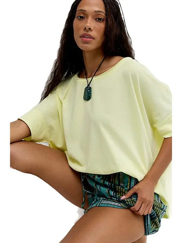 Free People We The Free Rex Oversized Tee - Tender Yellow