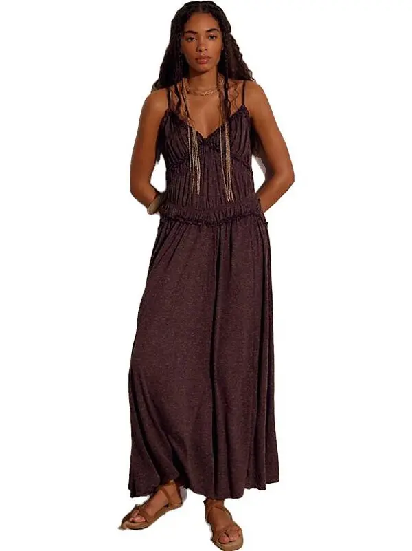 Free People Marina Muse Maxi Dress - Fudge