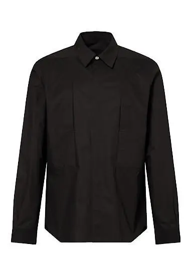 Rick Owens Fogpocket Relaxed-fit Cotton-poplin Overshirt - Black