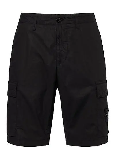 Stone Island Regular-fit Stretch-cotton Shorts - Black
