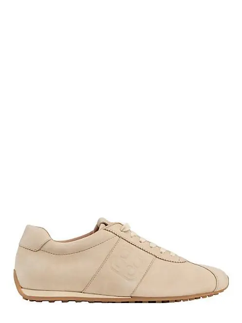 LK BENNETT Leather Trainers - Cre-ecru