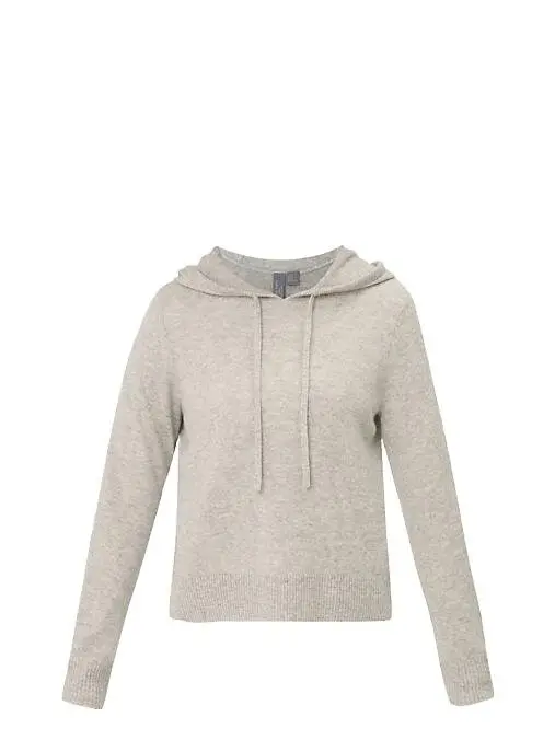 Sweaty Betty Long-sleeve Cashmere Hoodie - Light Grey Marl