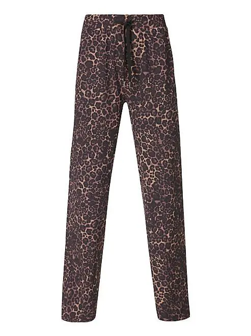 Sweaty Betty Explorer Wide-leg Tapered Trousers - Brown Wild Leopard