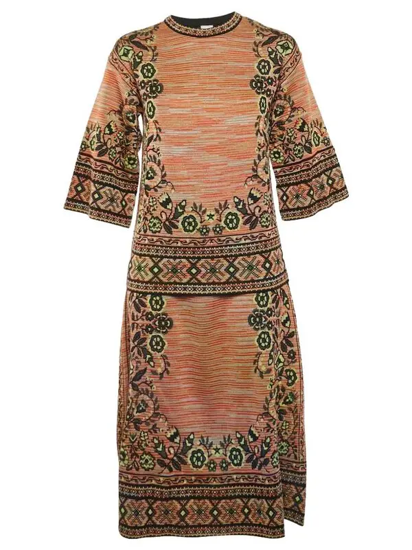 Missoni Floral-pattern Knit Dress - Orange