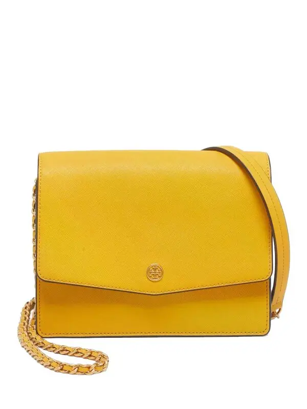 Tory Burch Robinson Leather Shoulder Bag - Yellow