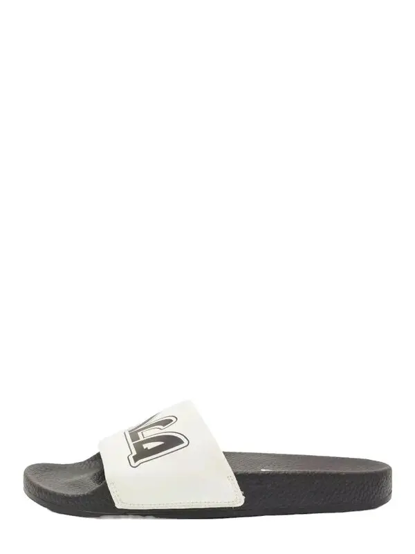 Alexander McQueen Logo-detail Leather Slides - Black