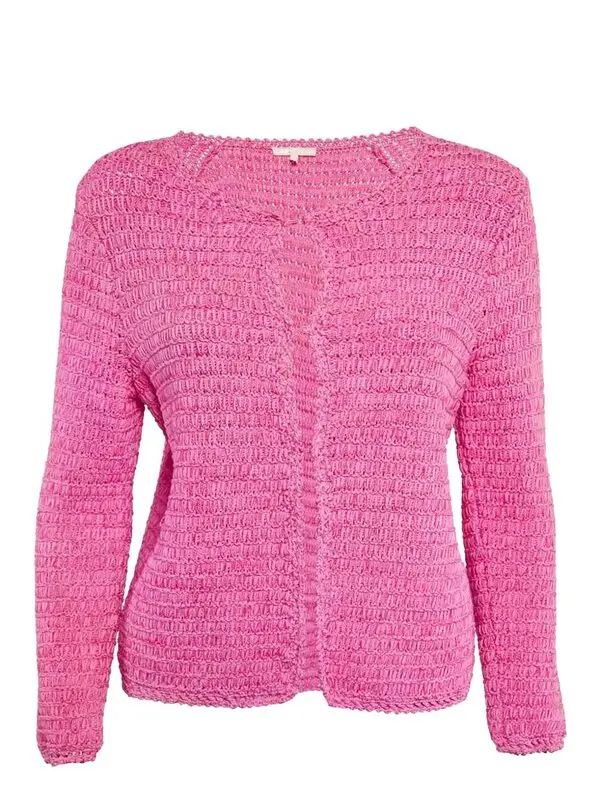 Maje Crochet Cardigan - Pink