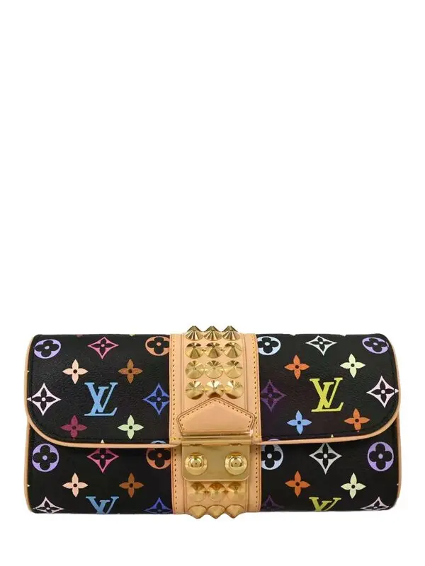 LOUIS VUITTON 2009 Monogram Studded Pochette - Black